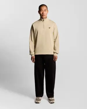 LYLE & SCOTT Loopback Quarter Zip Sweat - Grey Taupe