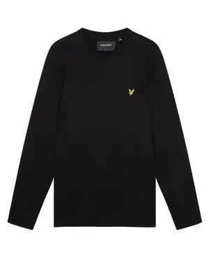 LYLE & SCOTT Plain Long Sleeve T-shirt - Jet Black