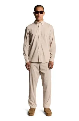 LYLE & SCOTT Long Sleeve Micro Corduroy Shirt - Putty