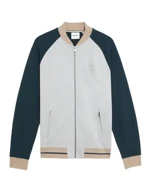 LYLE & SCOTT Interlock Contrast Raglan Bomber Jacket - Carbon