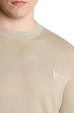 LYLE & SCOTT Tonal Superfine Crew Neck Sweater - Willow Grey