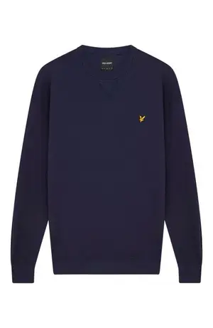 LYLE & SCOTT Crew Neck Cotton Sweater - Navy