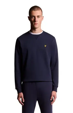 LYLE & SCOTT Crew Neck Cotton Sweater - Navy