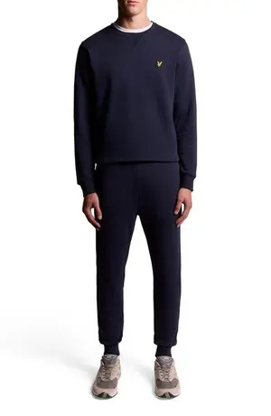 LYLE & SCOTT Crew Neck Cotton Sweater - Navy
