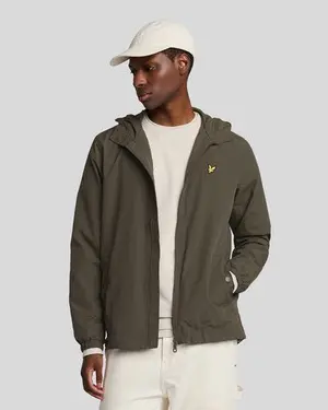 LYLE & SCOTT Zip Through Hooded Jacket - Olive