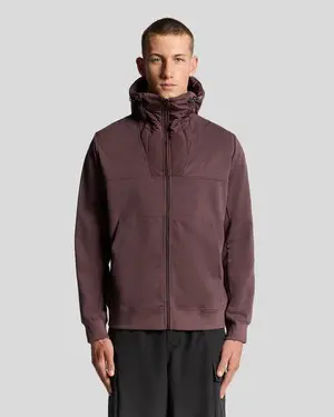 LYLE & SCOTT Panelled Hybrid Jacket - Espresso