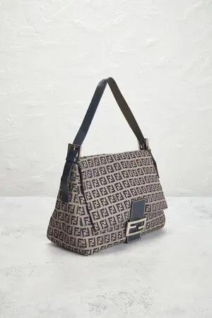 Fendi Zucchino Mama Baguette Shoulder Bag
