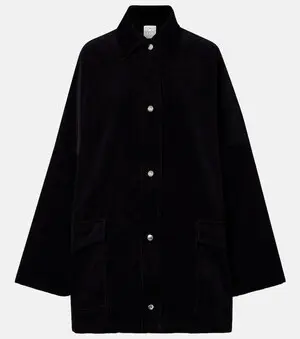 TOTEME Cotton Corduroy Overshirt - Black