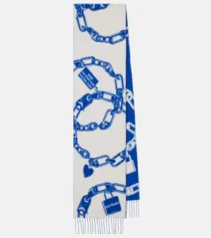 Acne Studios Wool And Alpaca-blend Jacquard Scarf - White