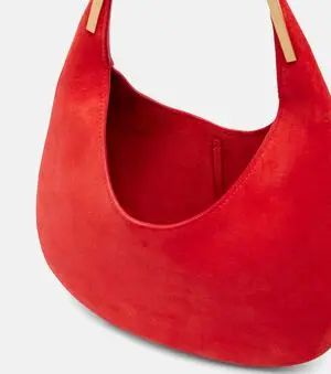 Savette Florence Small Suede Shoulder Bag - Red