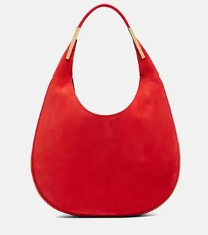 Savette Florence Small Suede Shoulder Bag - Red