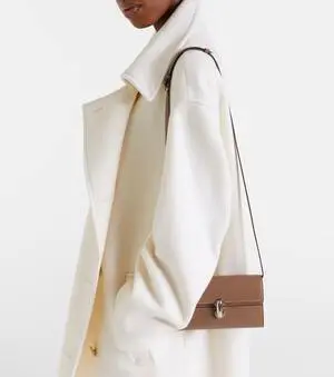 Savette Symmetry Mini Leather Crossbody Bag - Beige