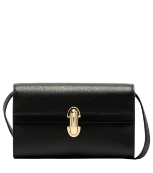 Savette Symmetry Mini Leather Crossbody Bag - Black