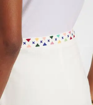Rixo Baela Embroidered Cotton Miniskirt