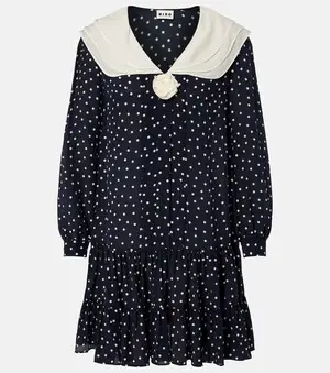 Rixo Valetta Polka-dot Silk Crêpe Minidress