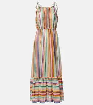 Missoni Zigzag Cotton And Silk Maxi Dress Multicoloured