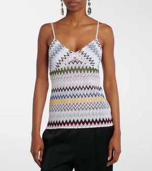 Missoni Chevron Lamé Tank Top - Multicoloured