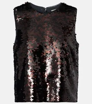 Staud Sequined Top - Brown