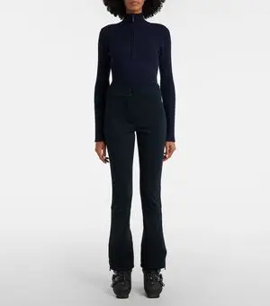 Cordova Butte Ribbed-knit Wool Ski Bodysuit - Blue