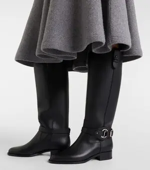 CHRISTIAN LOUBOUTIN Dianouchette Leather Biker Boots