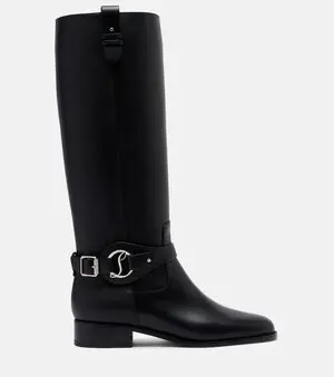 CHRISTIAN LOUBOUTIN Dianouchette Leather Biker Boots