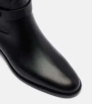CHRISTIAN LOUBOUTIN Dianouchette Leather Biker Boots