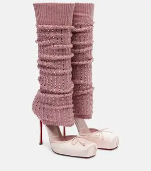 CHRISTIAN LOUBOUTIN Cassia 100 Satin Pumps - Pink