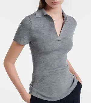 Max Mara Albero Virgin Wool Polo Shirt - Beige