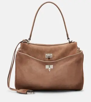 Balenciaga Rodeo Small Suede Top Handle Bag - Brown