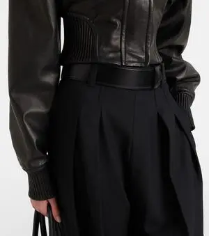 Sportmax Ossido Leather Blouson Jacket - Black