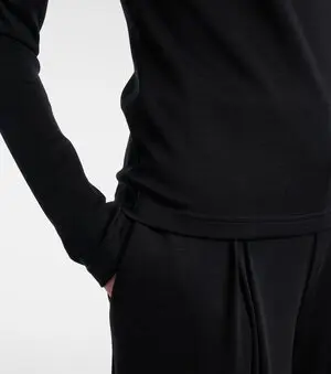 Max Mara Orafo Off-shoulder Virgin Wool Top - Black