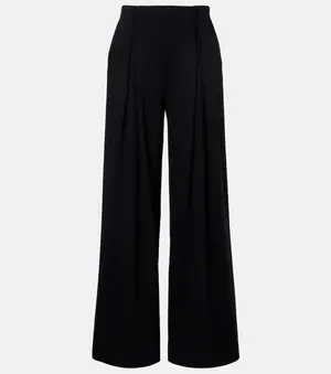 Max Mara Cocco Virgin Wool Jersey Wide-leg Pants