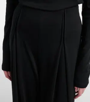 Max Mara Cocco Virgin Wool Jersey Wide-leg Pants