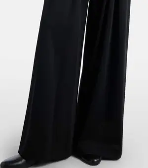 Max Mara Cocco Virgin Wool Jersey Wide-leg Pants