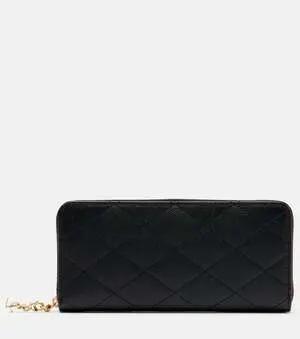 Saint Laurent Cassandre Leather Wallet - Black