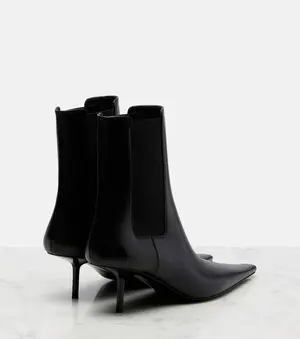 Saint Laurent Victoire 55 Leather Ankle Boots
