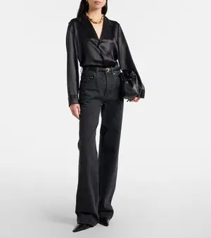 Saint Laurent Victoire 55 Leather Ankle Boots