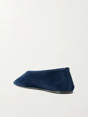 Le Monde Beryl Luna Suede Ballet Flats - Blue