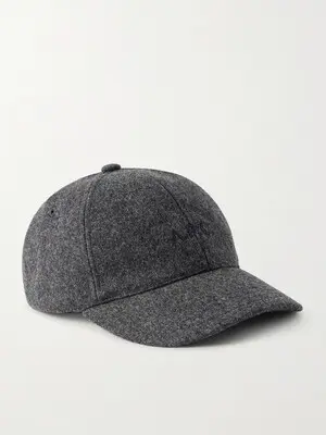 A.p.c. Charlie Logo-embroidered Wool Baseball Cap - Gray