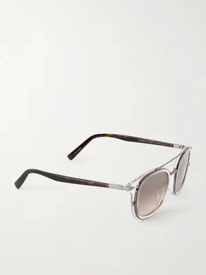 Dior Blacksuit S14i Square-frame Acetate And Silver-tone Sunglasses - Neutrals
