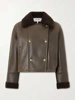 Loewe Double-breasted Shearling Jacket