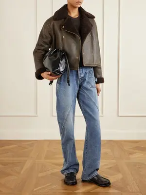 Loewe Double-breasted Shearling Jacket