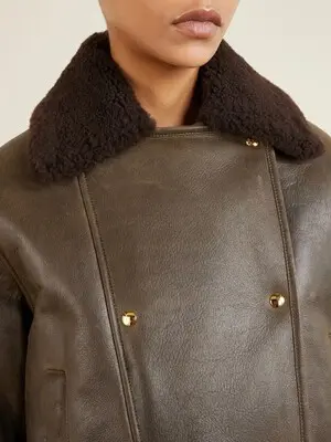 Loewe Double-breasted Shearling Jacket