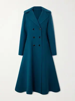 Alaïa Double-breasted Wool Coat - Blue