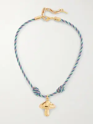 MARTHA CALVO Gold-plated Cord Necklace - Multi