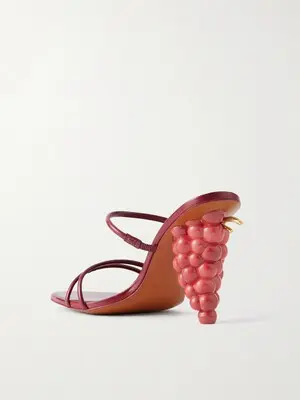 Cult Gaia Grape Leather Sandals - Red