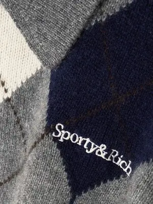 SPORTY & RICH Cashmere And Wool-blend Polo Sweater