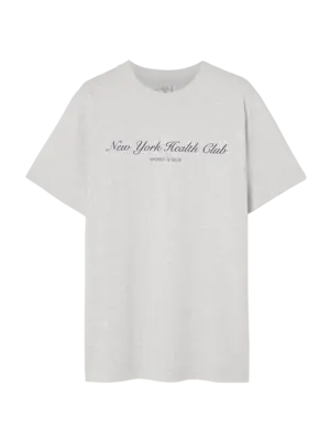 SPORTY & RICH Ny Health Club Printed T-shirt - Gray