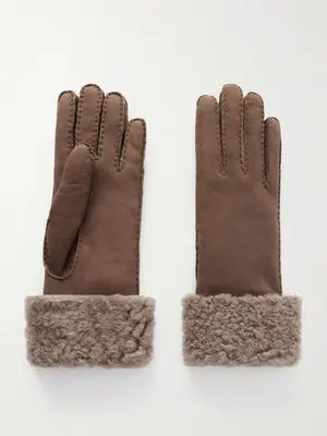 Brunello Cucinelli Shearling Gloves - Tan