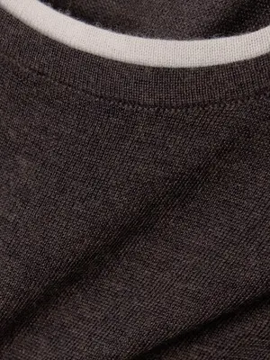 Arch4 Selcombe Layered Organic Cashmere Top - Brown